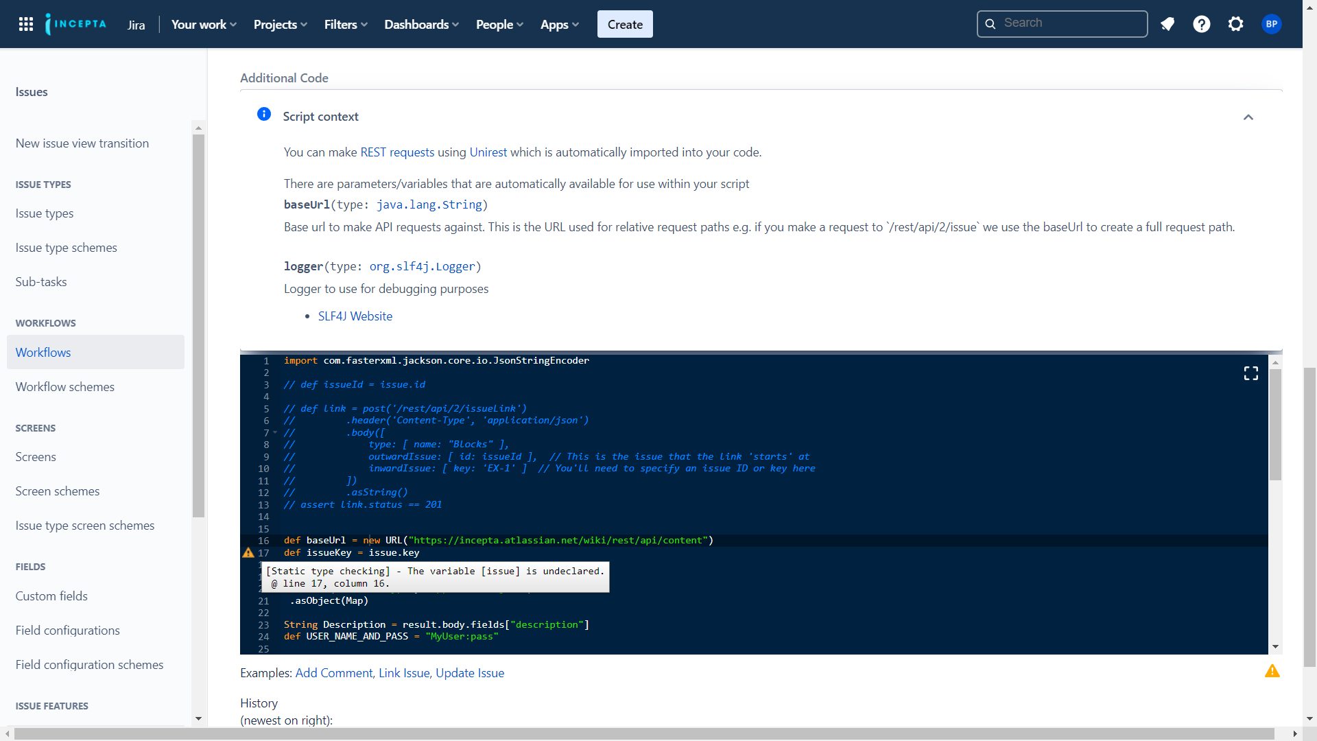 ScriptRunner Post Function discrepancies in automa...