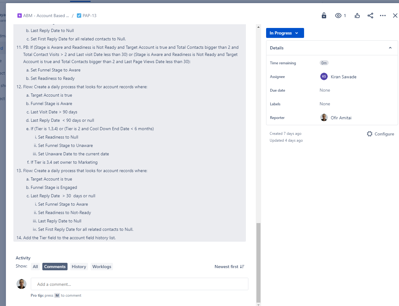 Different users see different text under the Summa...