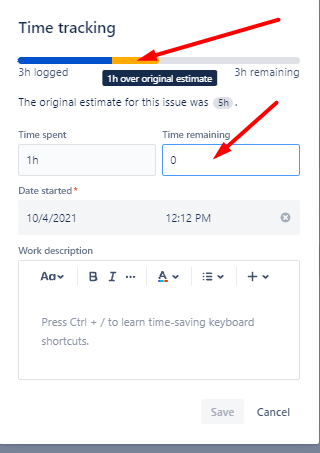 How to lock "time remaining" field in Time trackin...