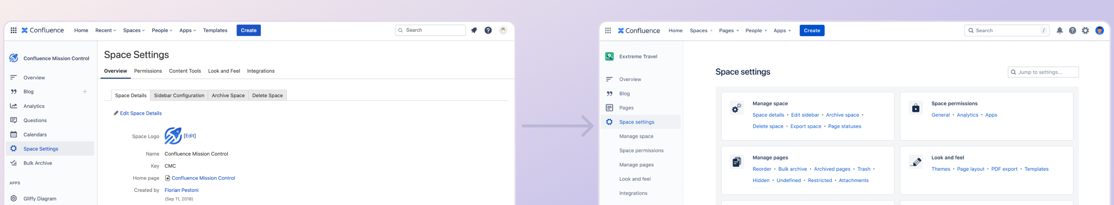 Confluence Cloud Space Settings