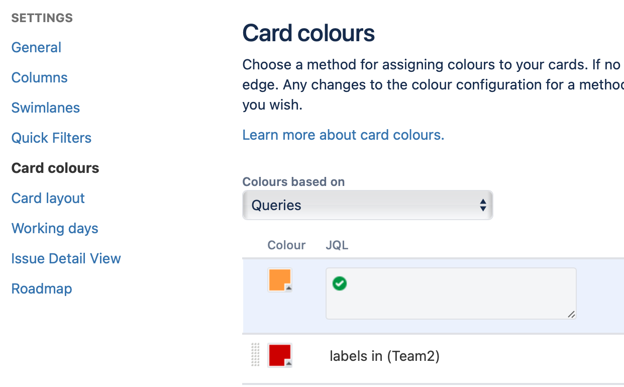 Should this JQL turn a card boarder to RED?? lab...