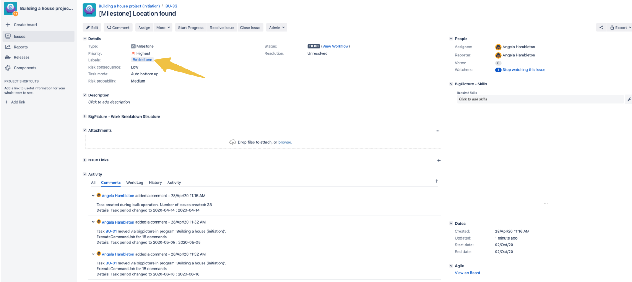 Solved: BIG PICTURE - How to convert issue type milestones...
