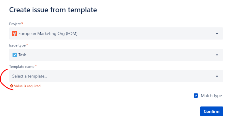 Solved: Issue templates not displayed anymore