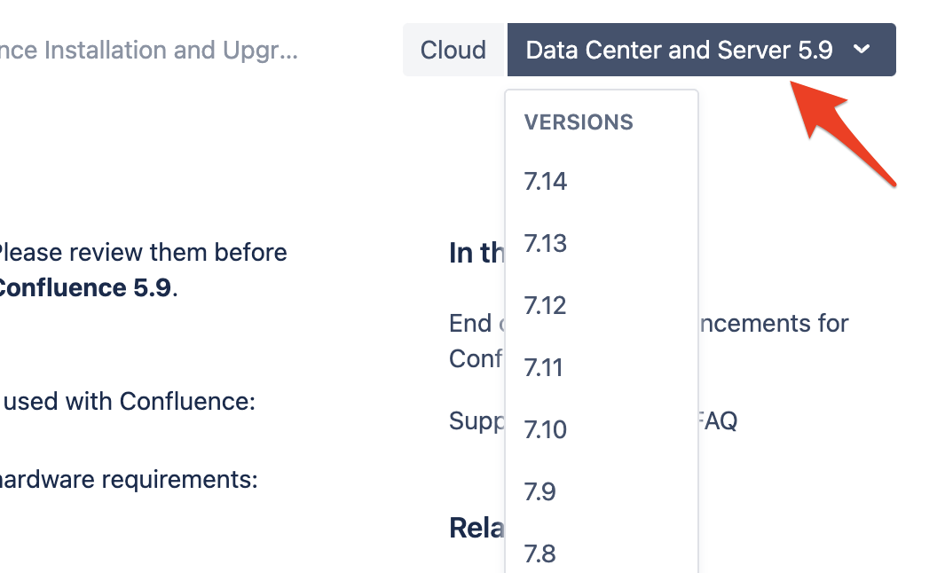 Confluence versions cheatsheet - Atlassian Community