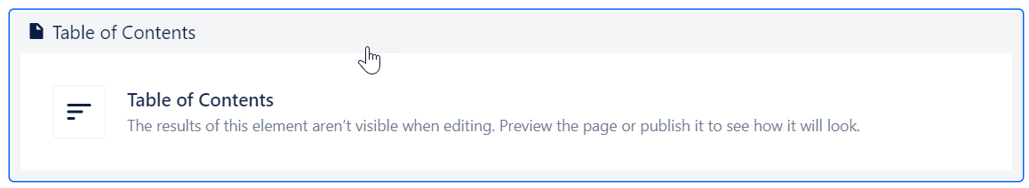 Solved: Table of Content Not listing any content