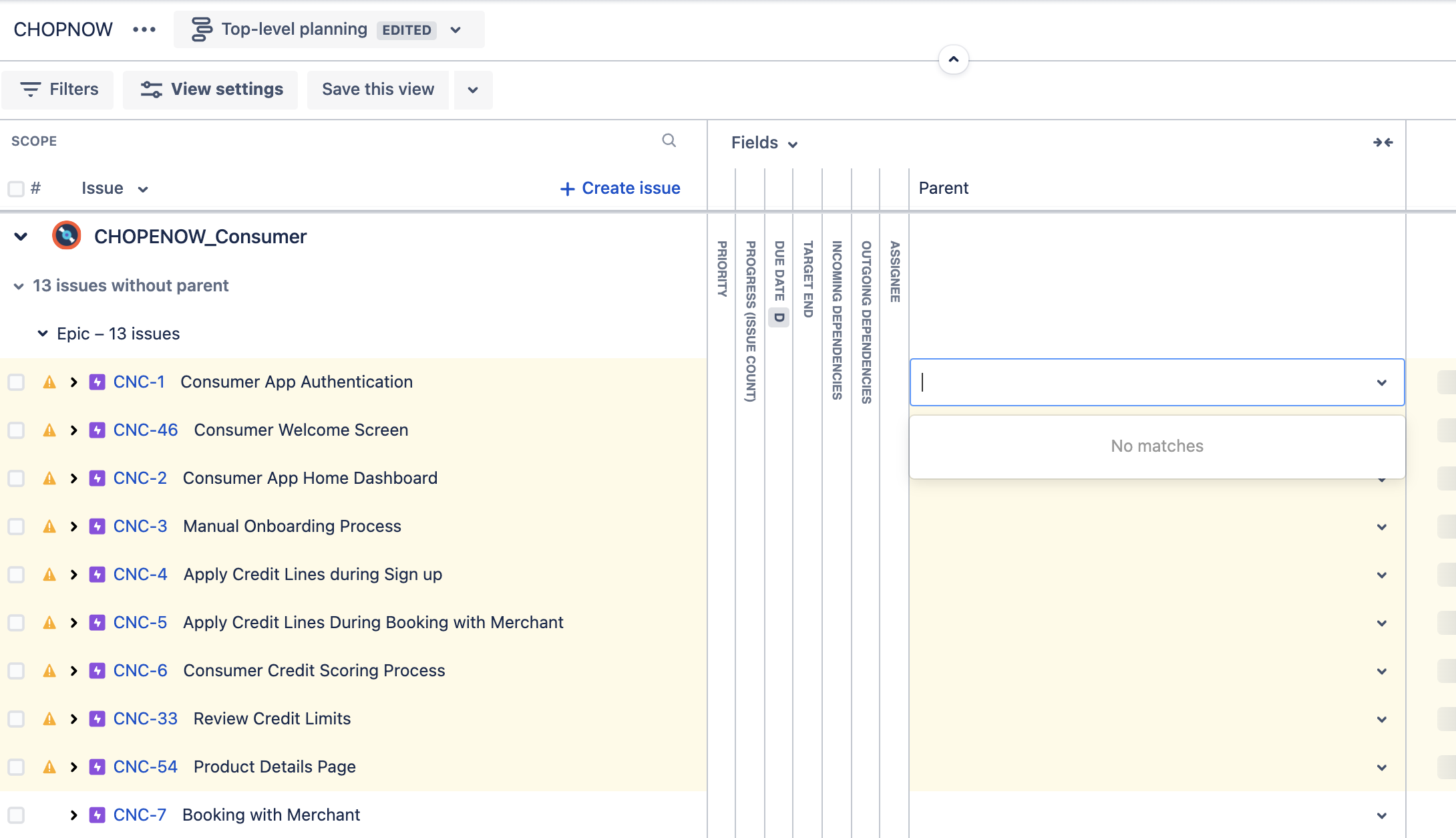 Using Initiatives in JIRA