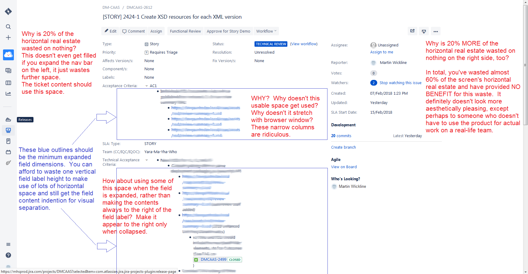 Can we make the new UI use screen space more effic...