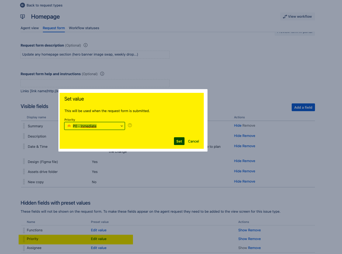 Priority field does not autocomplete when the requ...