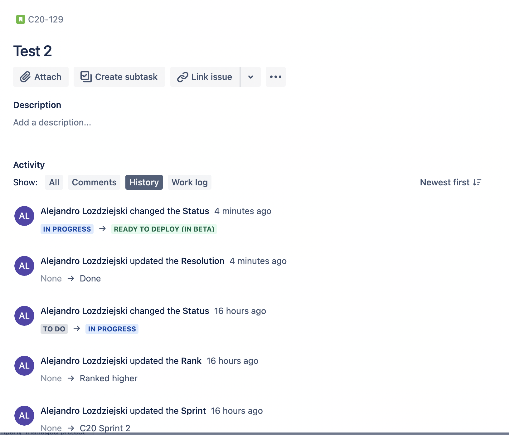 Marking tasks as done on different stages of the b...