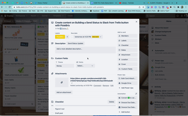 Create new buttons in Trello with PixieBrix - Atlassian Community