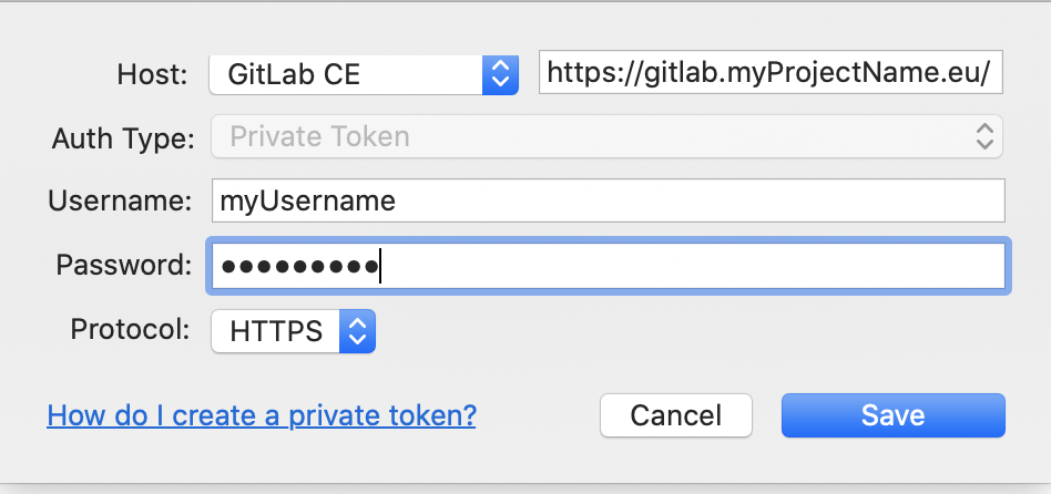 Solved: Authentication failed on Gitlab account adding