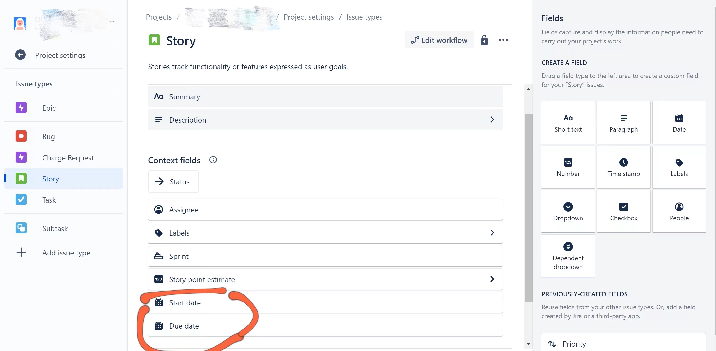 Start date and due date field are missing in Jira ...