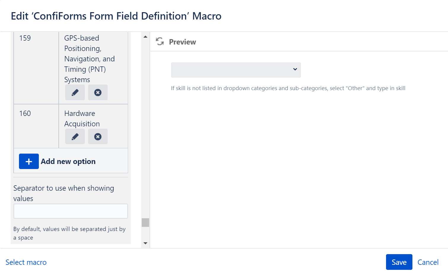 Solved: How to generate a confiforms macro multi-select li...