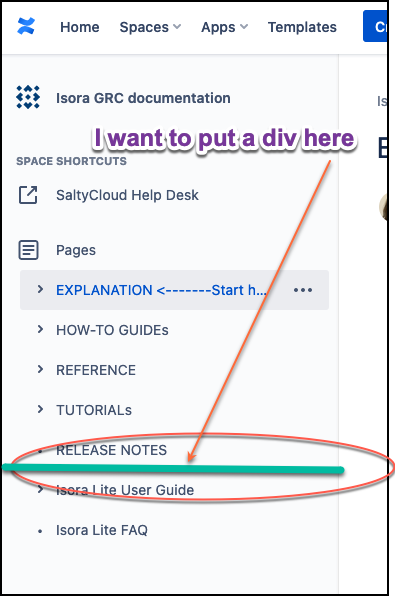 Solved: How can I put a divider in the sidebar of my space...