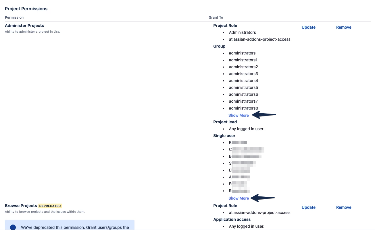 New project permission grant experience on Permiss... - Atlassian Community