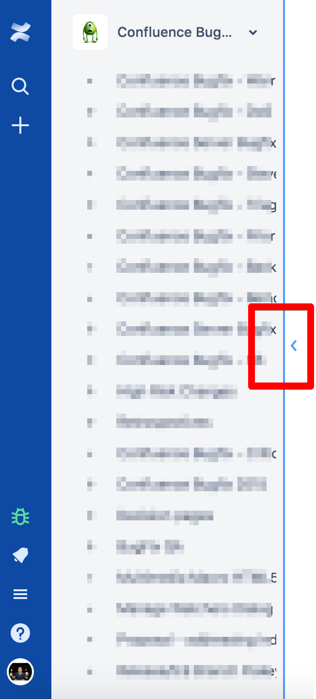 Hide the side bar