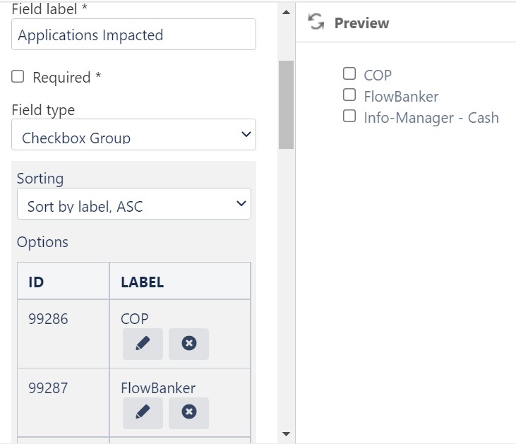 Using confiforms field type dropdown and checkbox ...