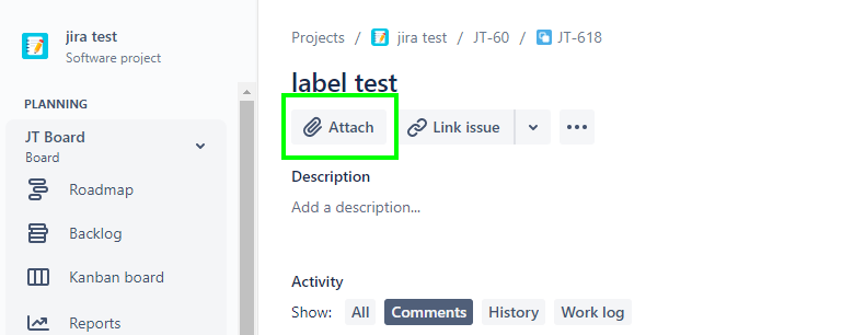 How to attach file in Jira