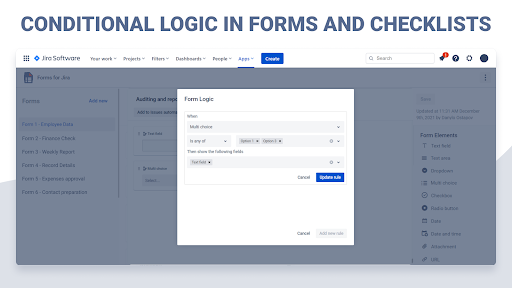 Logical AND for conditional in form