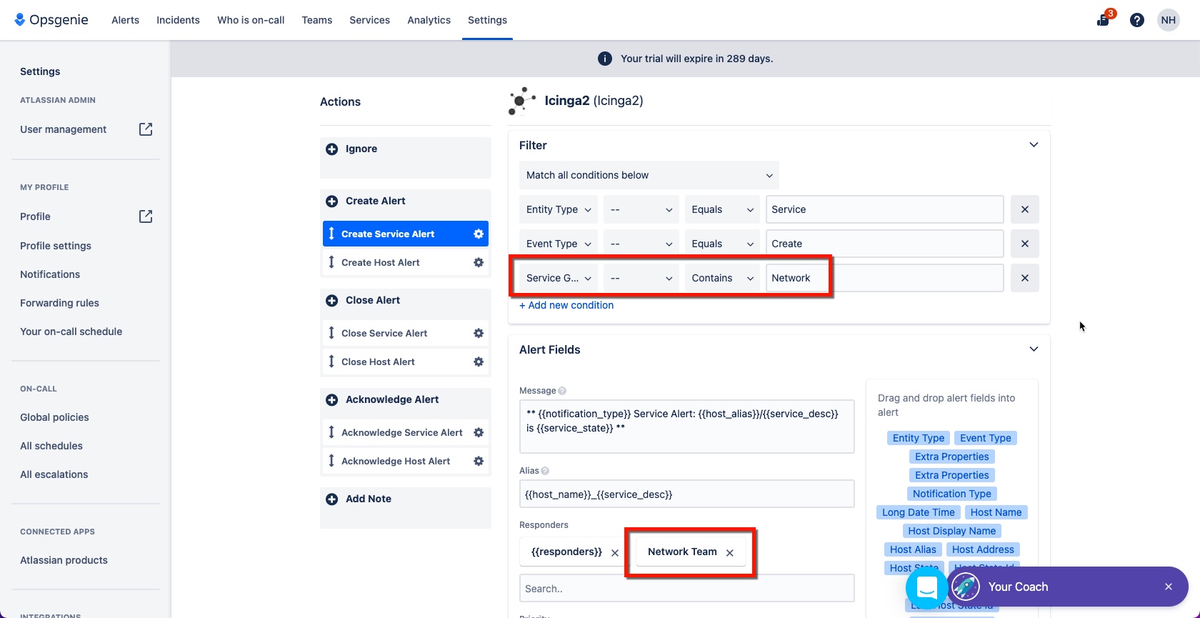 Opsgenie Alert routing teams within teams