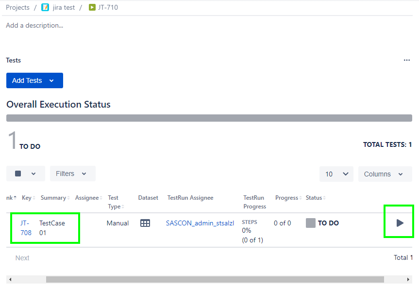 Solved: How to run an Xray test?