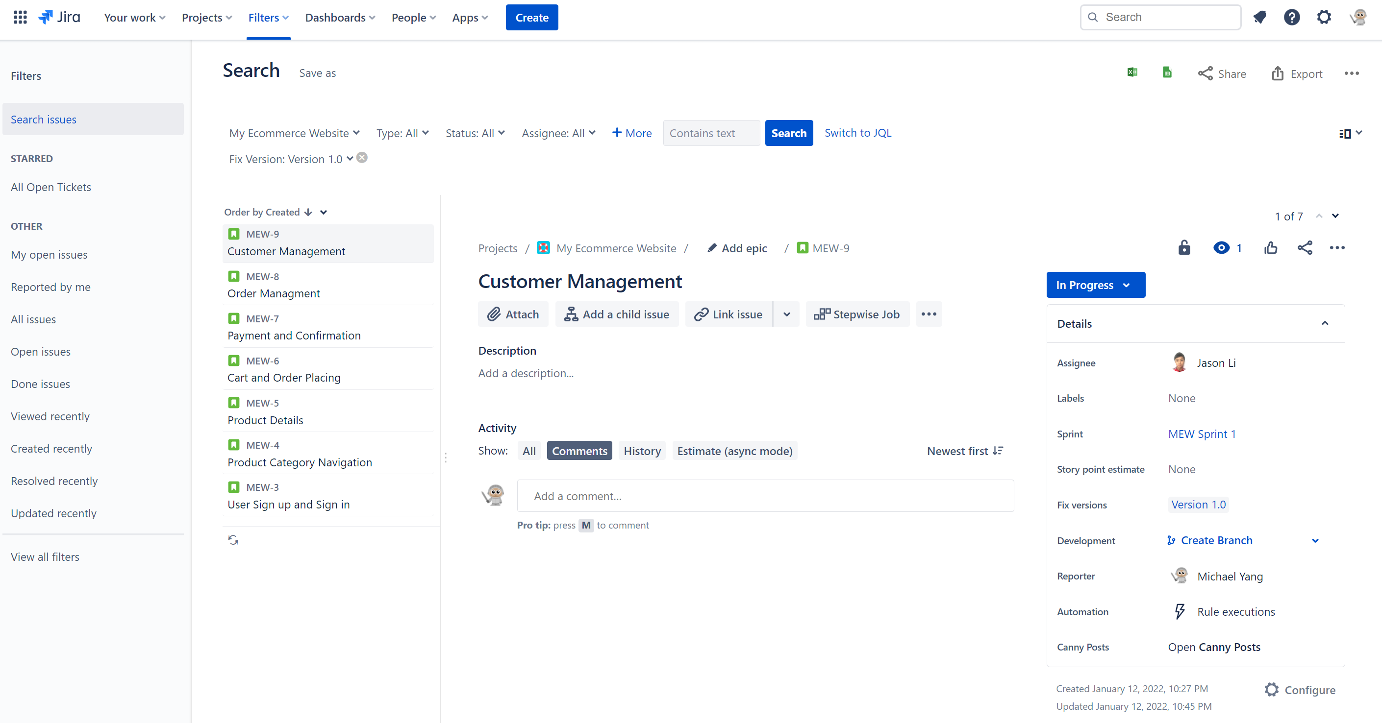 How to track the status for issues by filtering co... - Atlassian Community