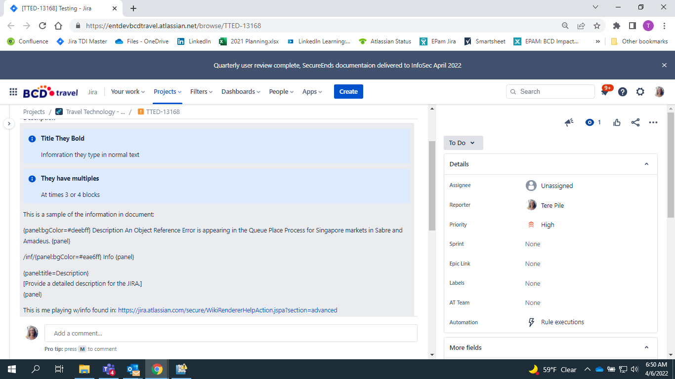Paste formatted text Jira not working