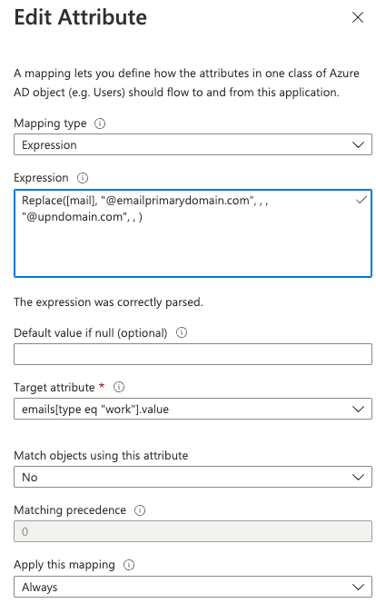 Use UPN with Azure AD - not the email