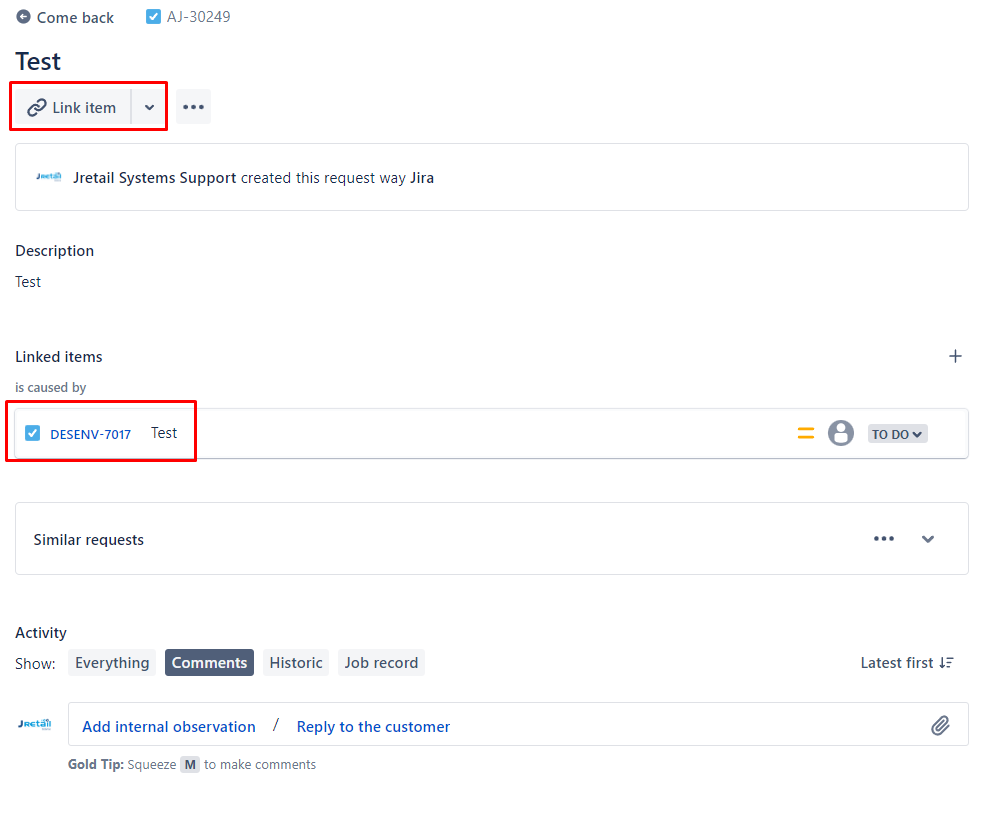 Solved Automation Comment Another Item