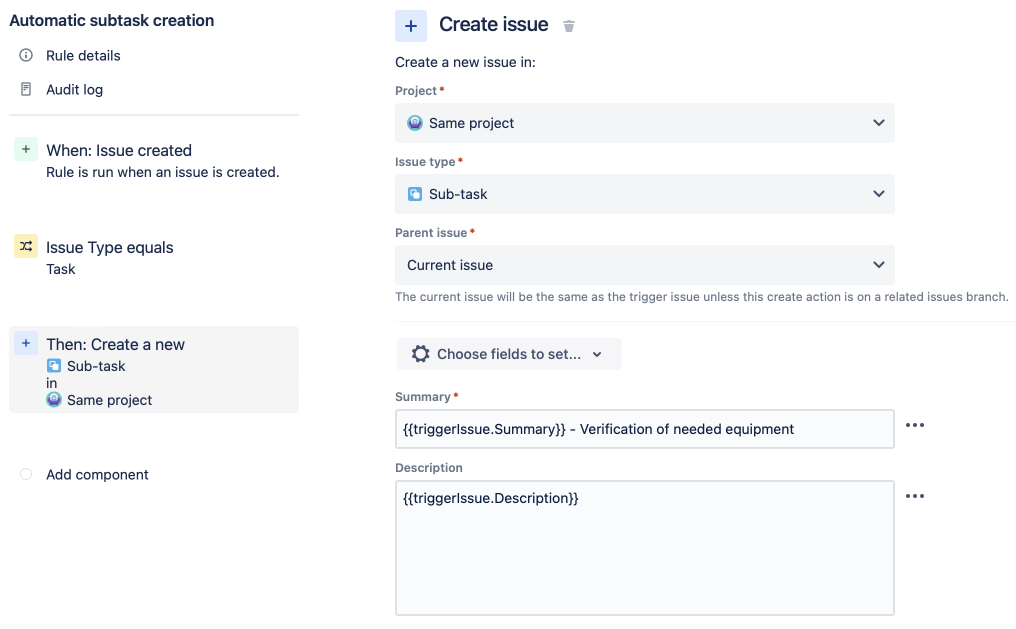 Solved: Creating a subtask with the parent summary at the ...