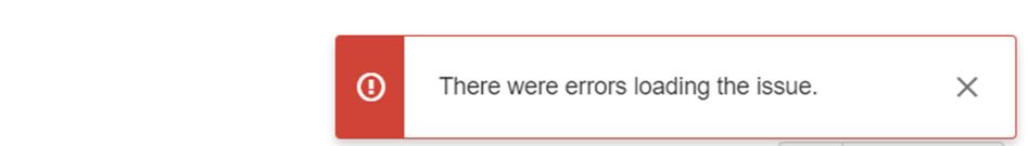 "there were errors loading the issue jira" error g...