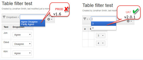 Drop Down Menu within a table