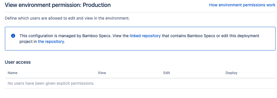 How to Permissions for deployment environments for...