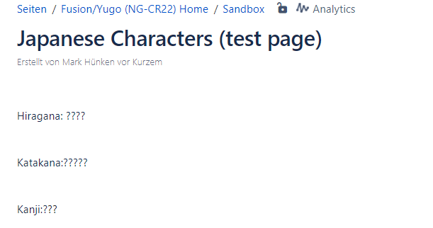 Japanese characters getting displayed as