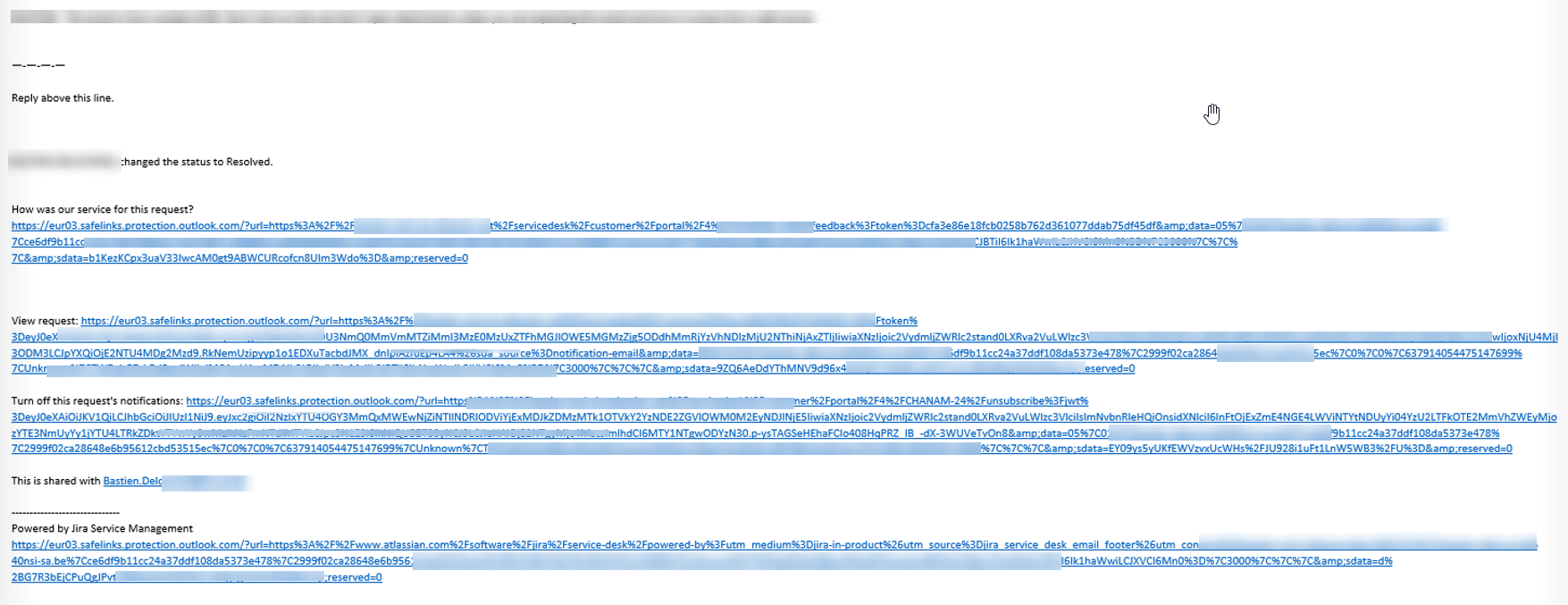 Shorten hyperlink on email templates