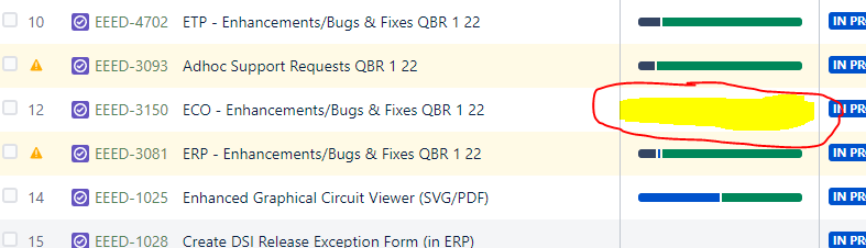 Why does a progress bar sometimes not show against...