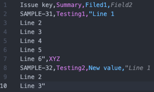 Solved: CSV Import : Line break