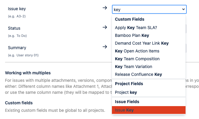 Solved: Create issues with CSV import - issue key Solved: Create issues with CSV import - issue key