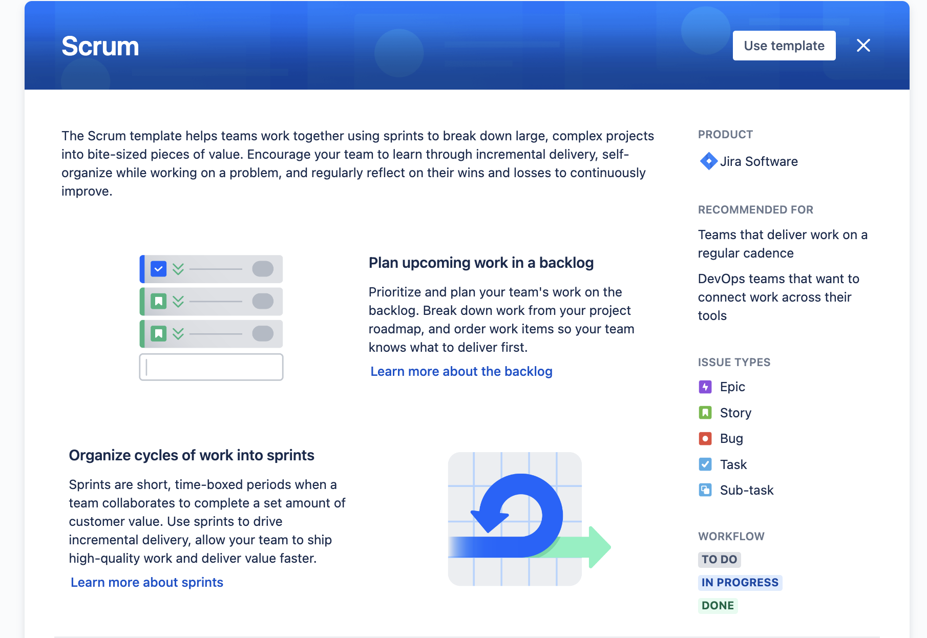 Solved: Scrum project template and default issue type