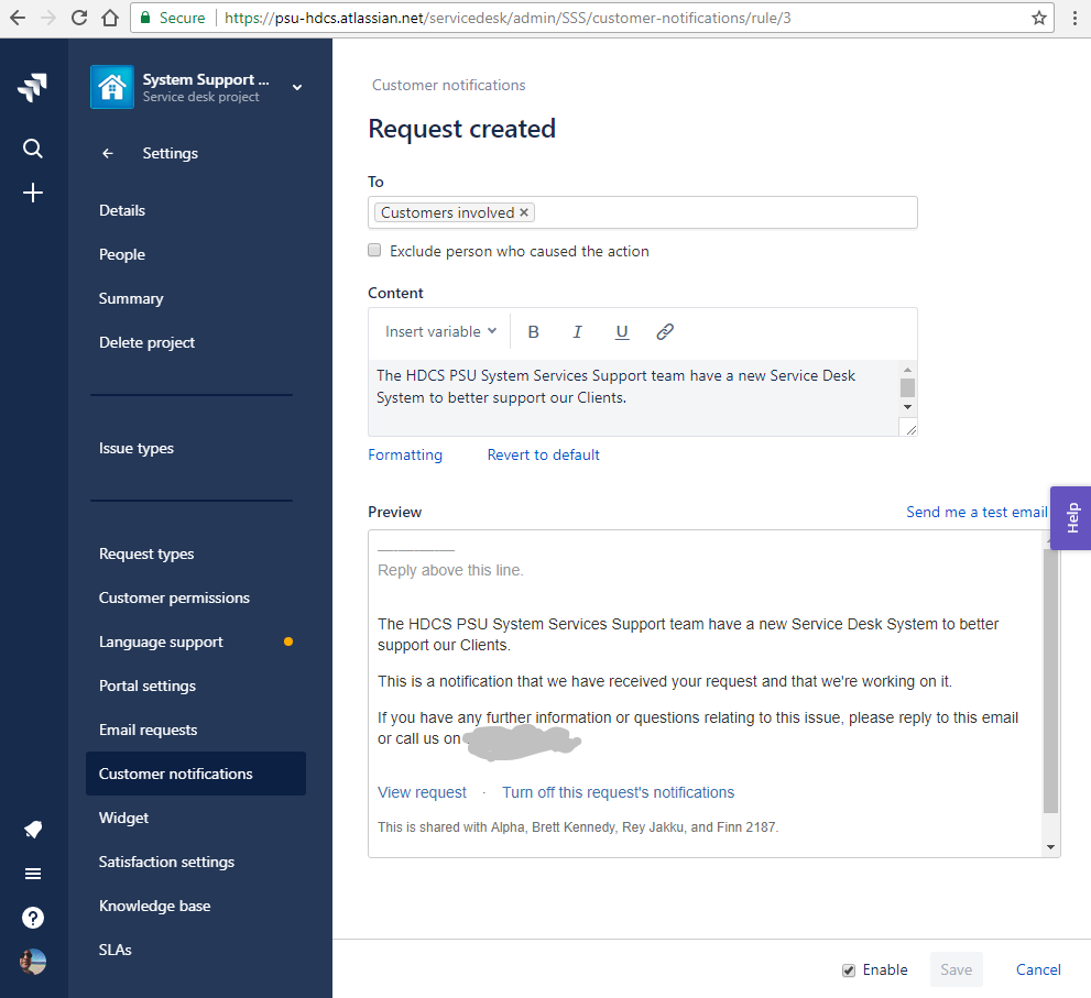 Solved: Issue creation notification email incorrect