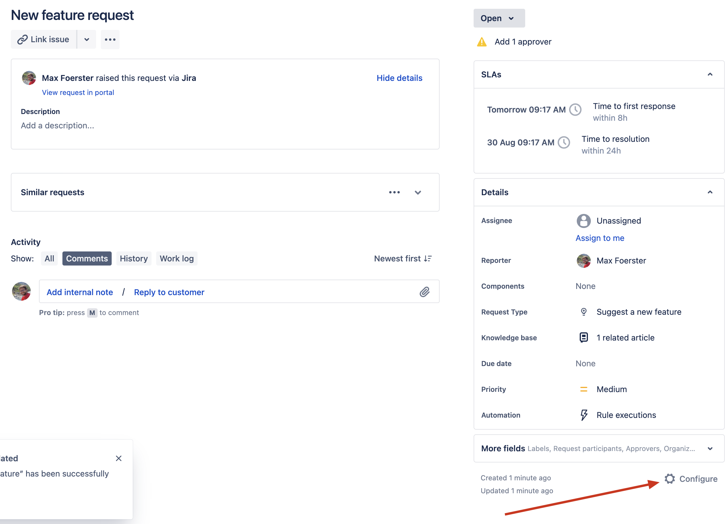 Solved: Cannot select component in JSM