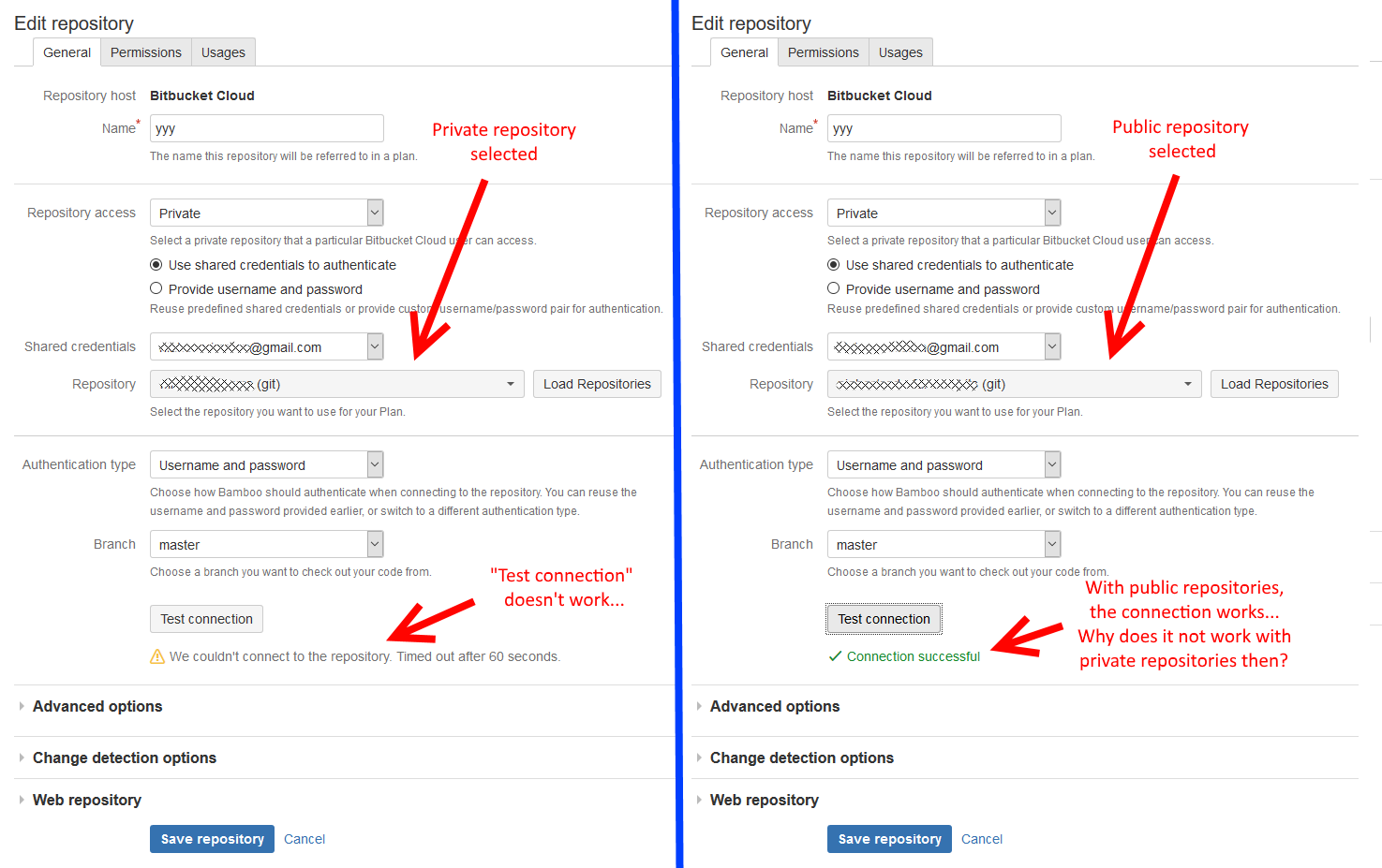 Solved: Unable to connect bitbucket repository from bamboo