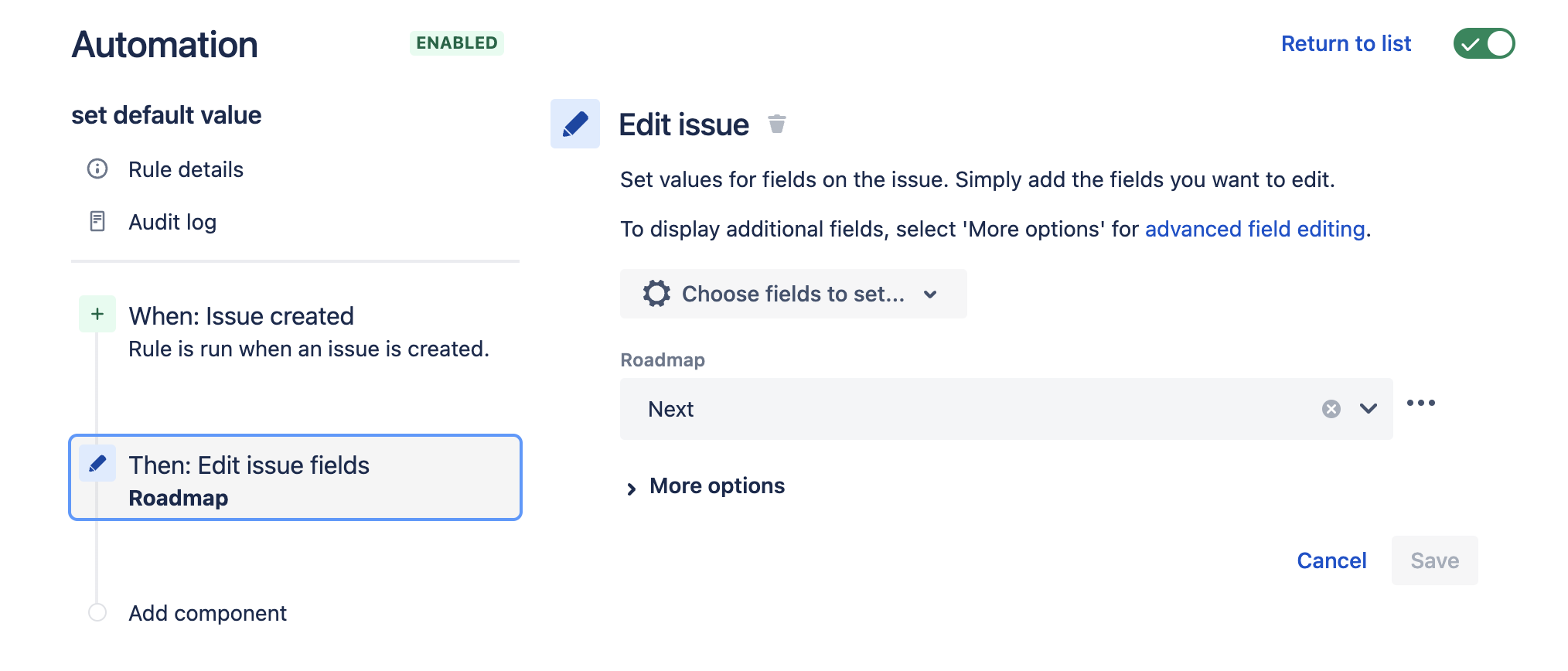 Solved: Default values for fields