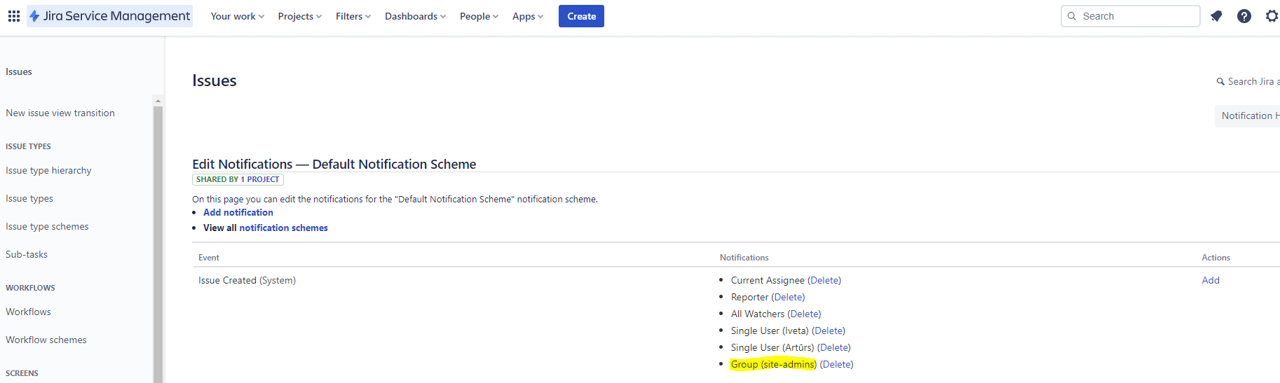 Jira service management notifications