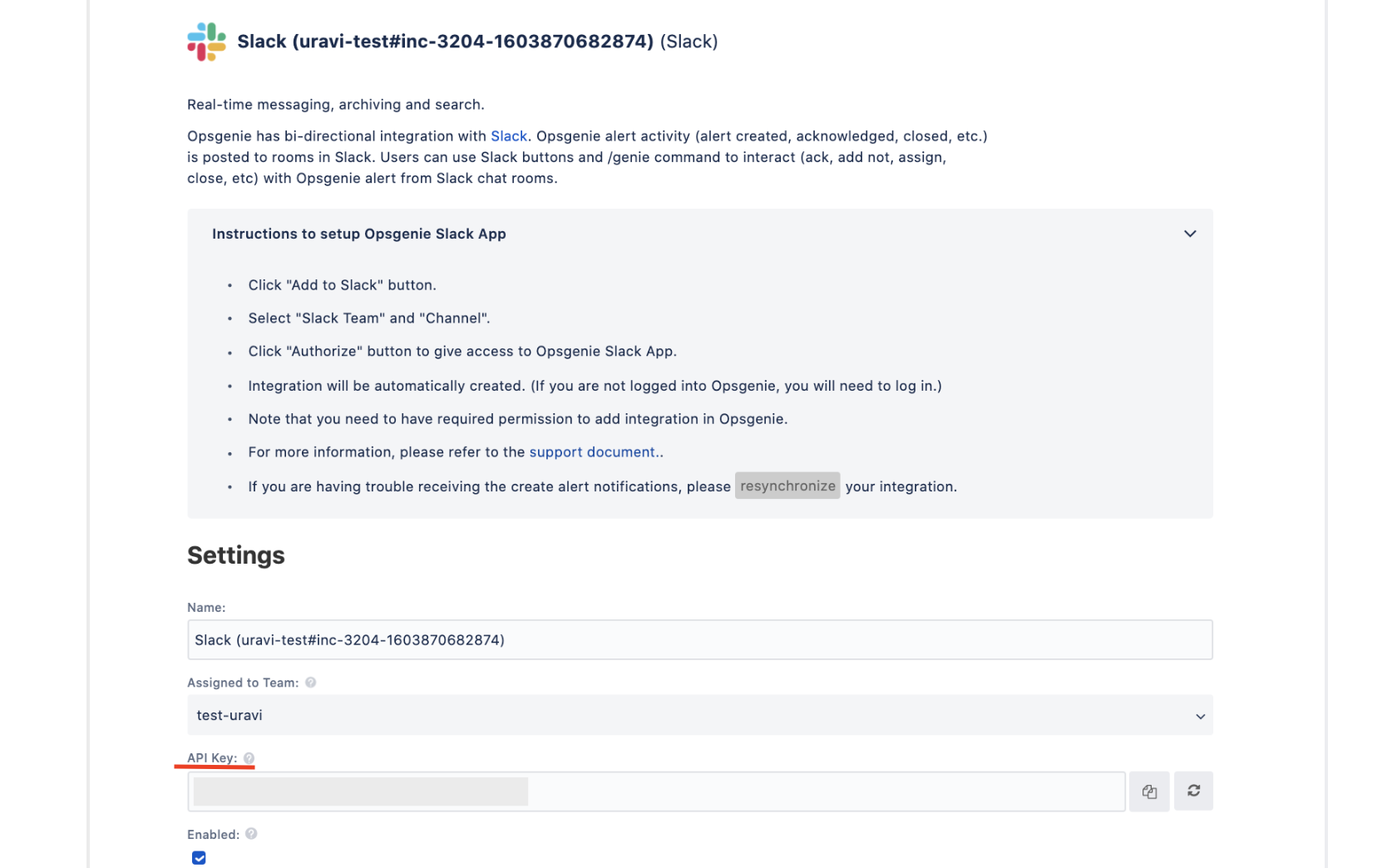 Solved: Is a terraform resource for Slack-Opsgenie integra...