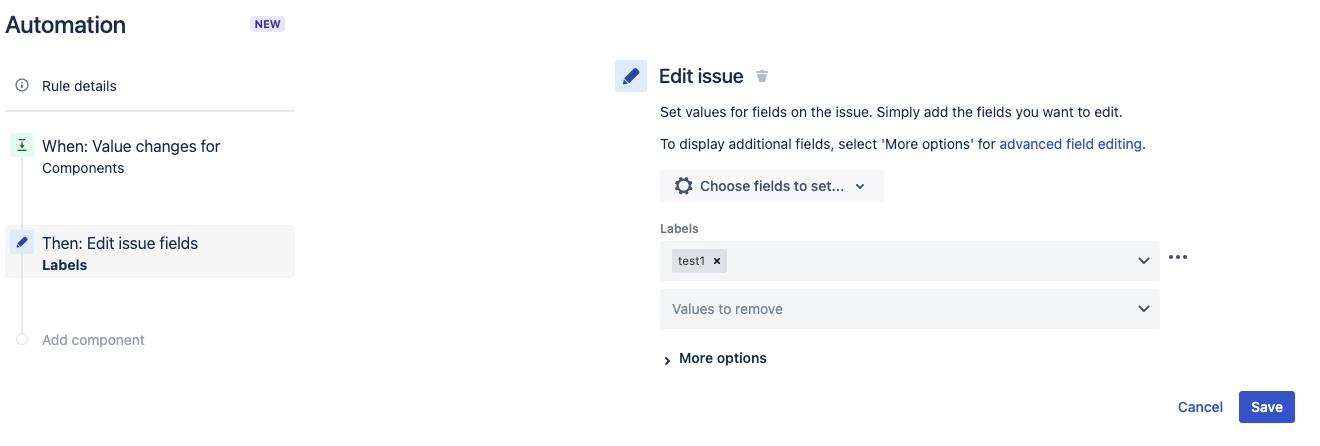 How to automatically add a label to a defect/issue...