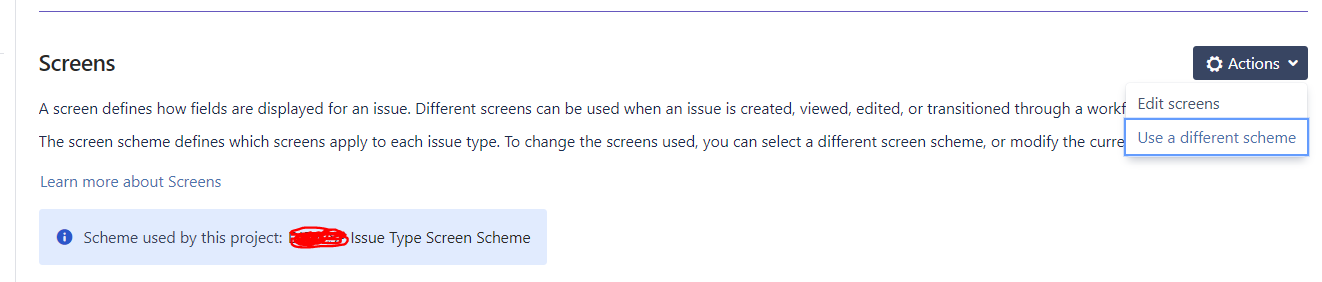 Issue Type Screen Scheme not populating?