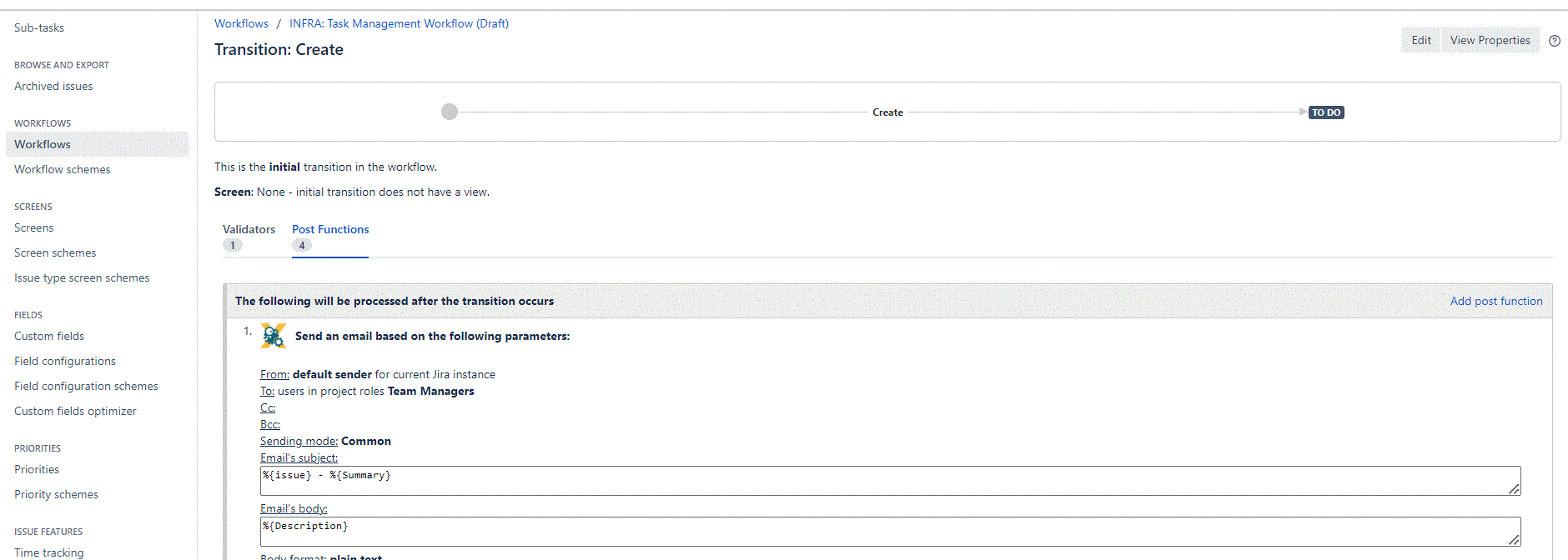 Solved: Post Function "Send an email based on the followin...