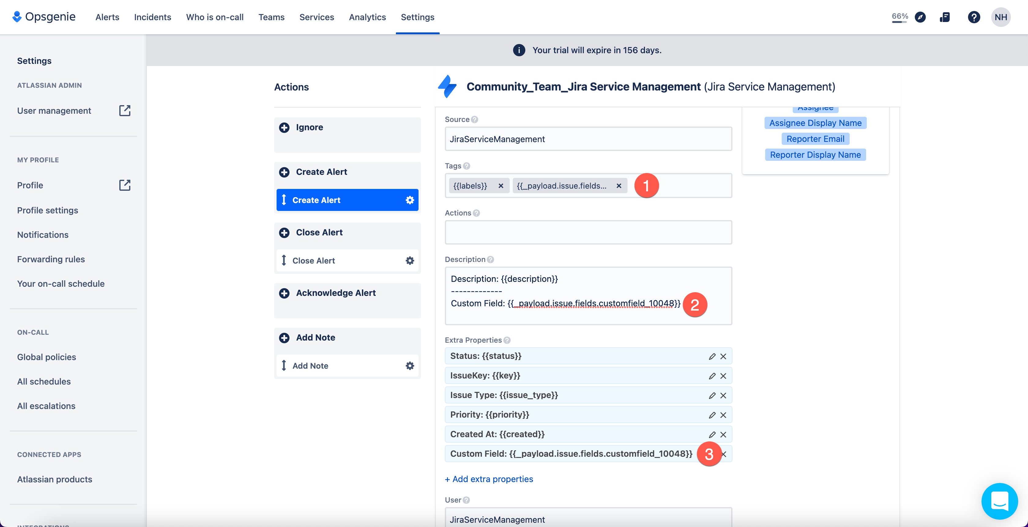 How to Extract Custom Fields and Data into an Alert
