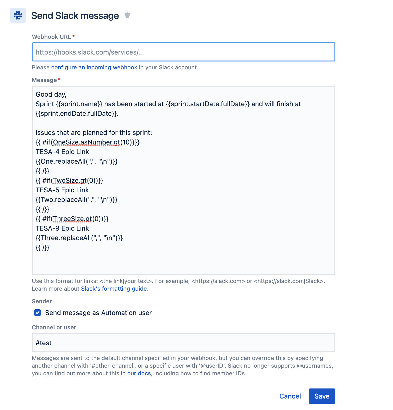 How to use custom Variables in conditional logic